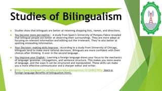 Importance of bilingualism | PPTX