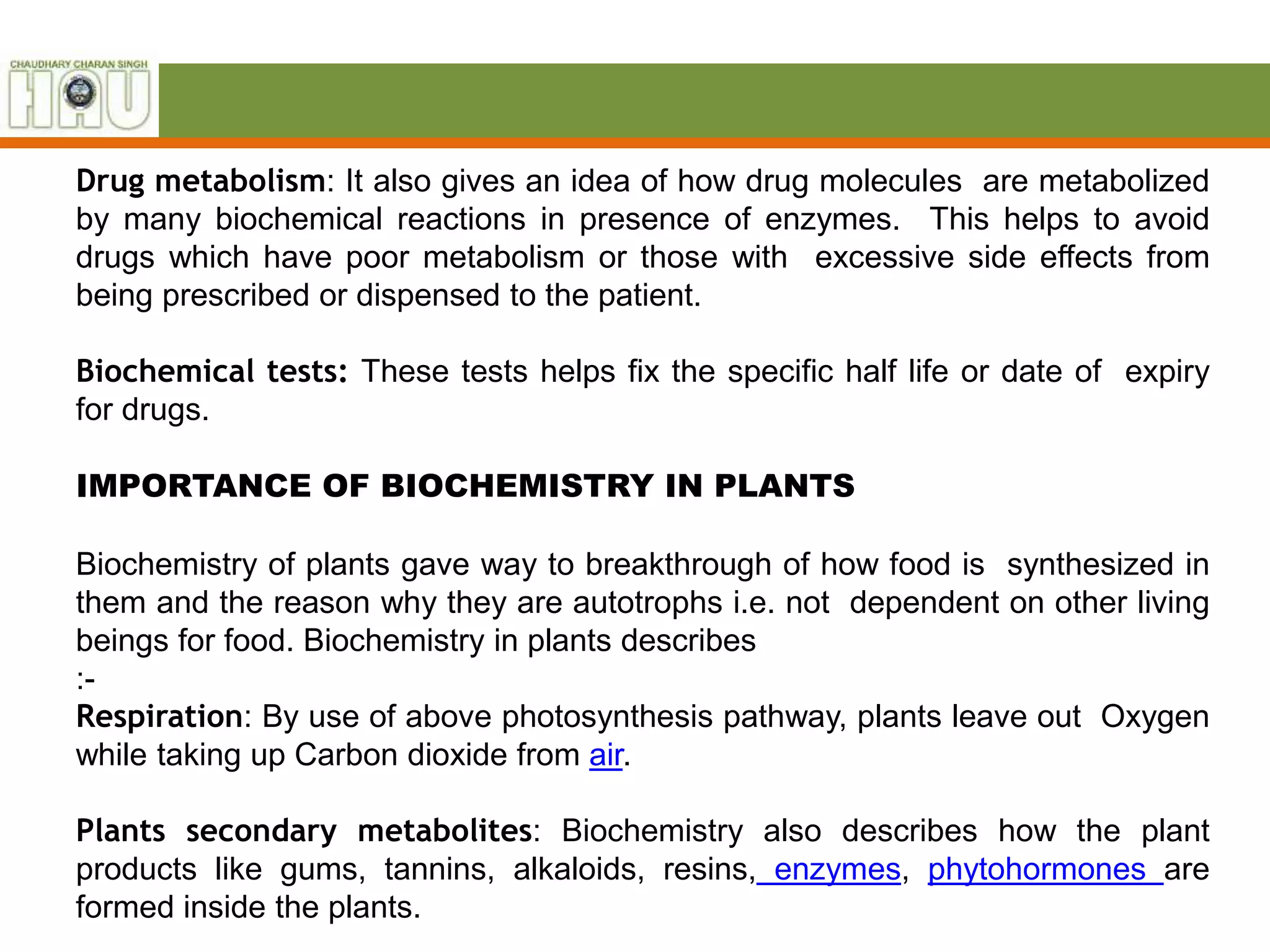 Importance of biochemistry.ppt