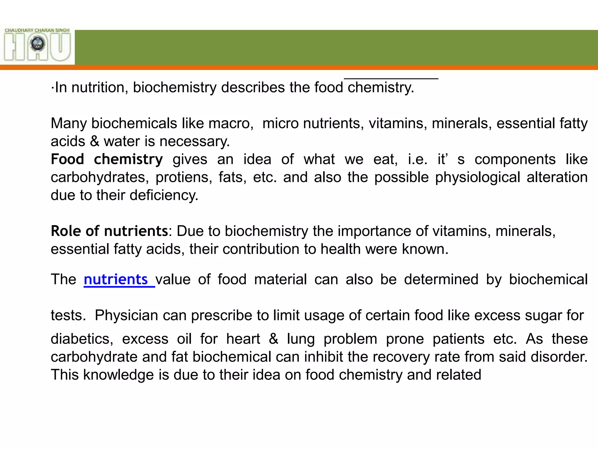 Importance of biochemistry.ppt