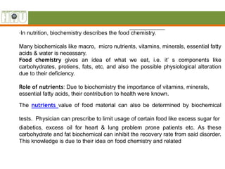 Importance of biochemistry.ppt