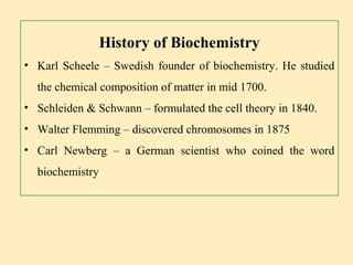 Importance of Biochemistry Final | PPT