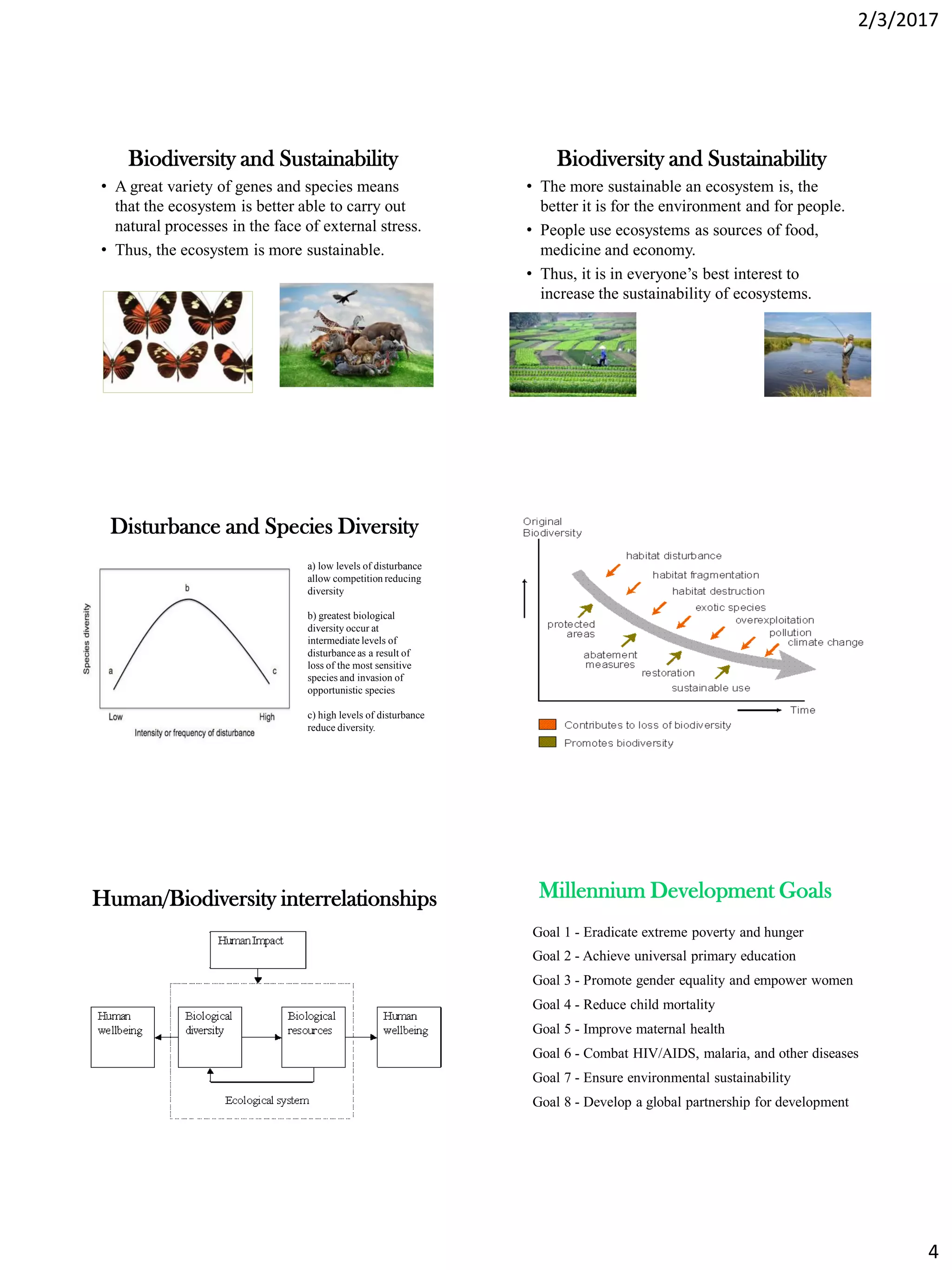 Importance of biodiversity for Sustainable development | PDF ...