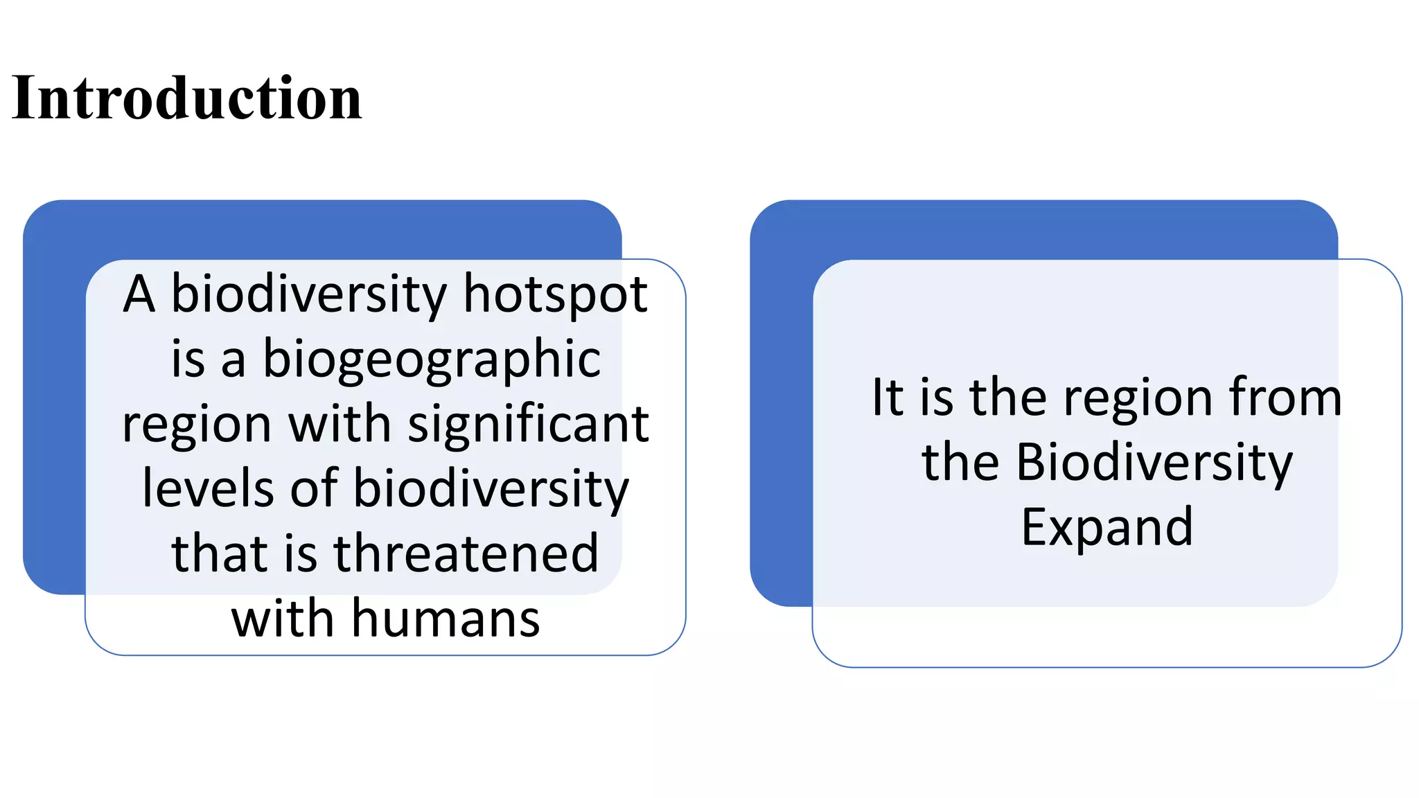 Importance of biodiversity hotspot | PPT