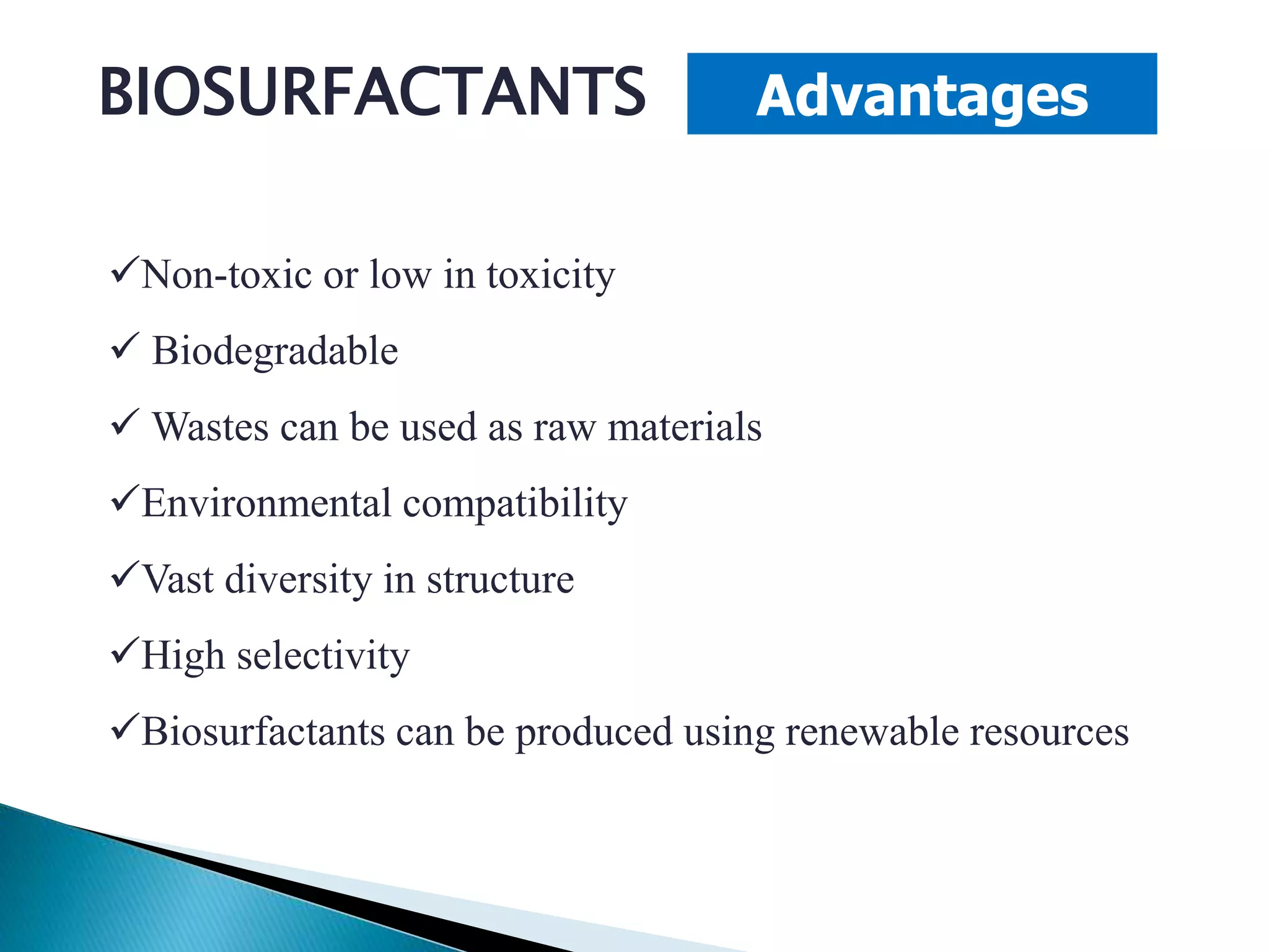Importance of biosurfactant production in removal of oil | PPTX