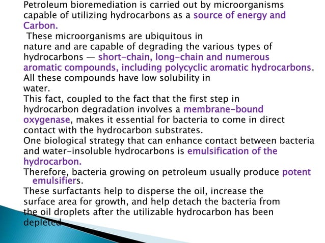 Importance of biosurfactant production in removal of oil | PPTX | Chemistry | Science