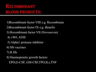 Importance of blood and blood components | PPTX