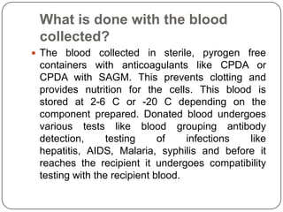 Importance of blood donation | PPTX