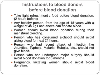 Importance of blood donation | PPTX