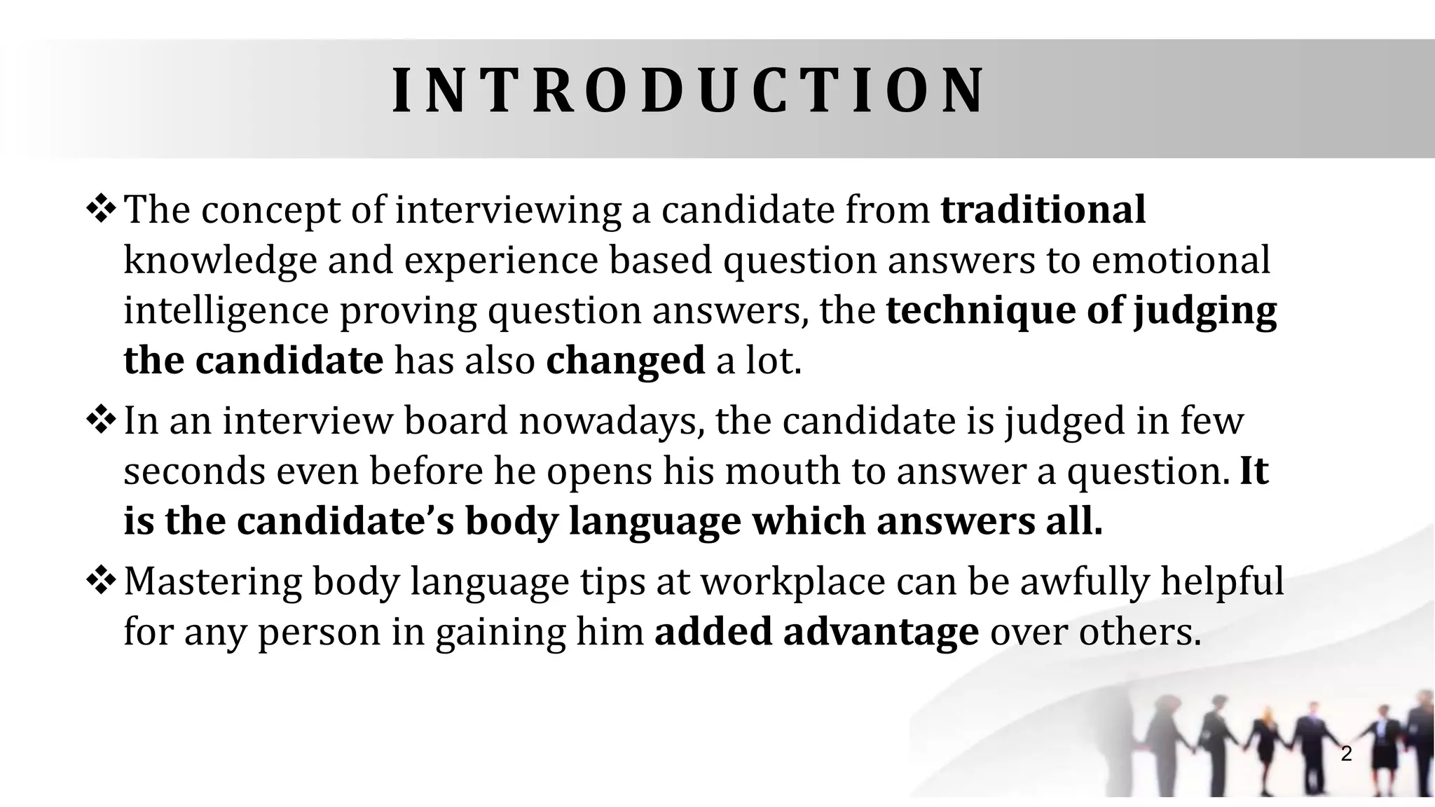 Importance of body language at workplace | PPTX