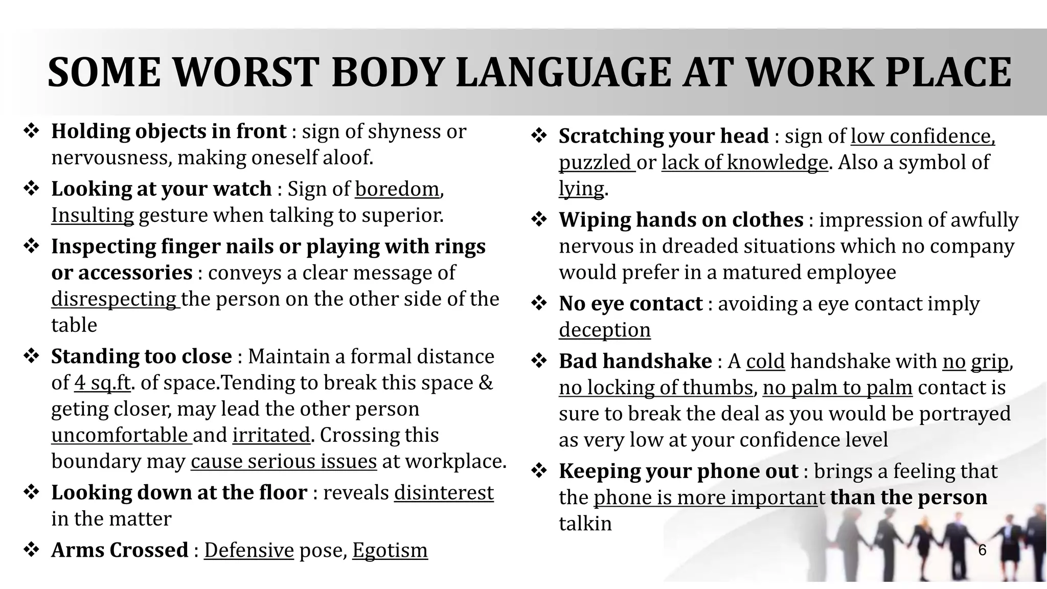 Importance of body language at workplace | PPTX