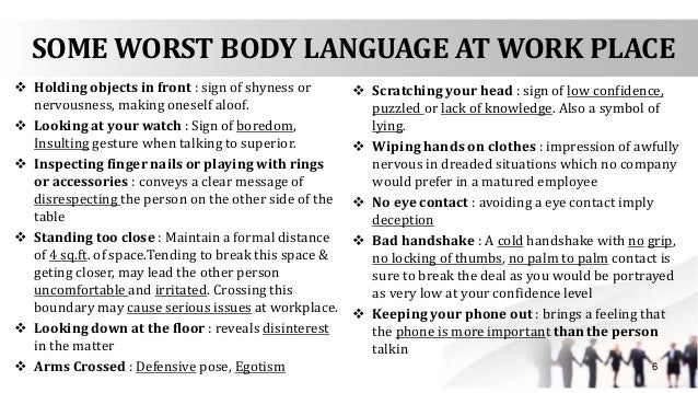 Importance of body language at workplace
