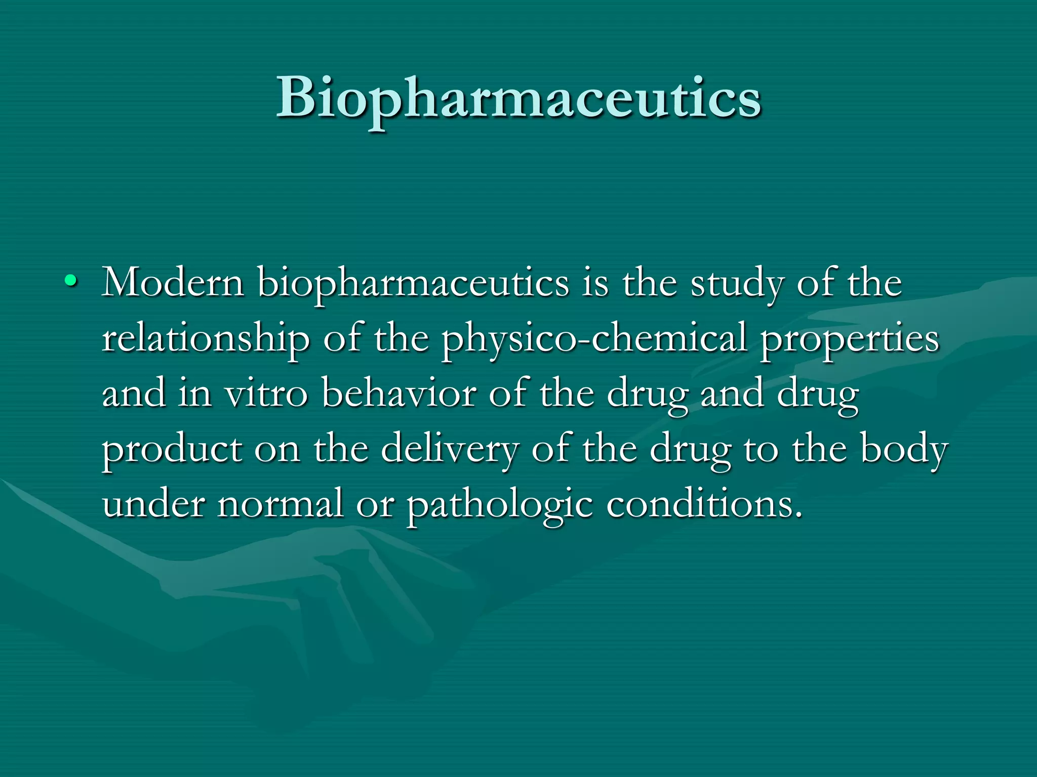 What is Biopharmaceutics? and its Importance | PPTX