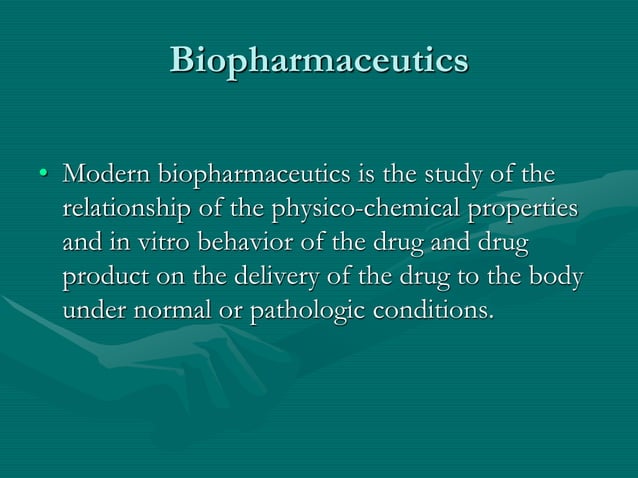 What is Biopharmaceutics? and its Importance | PPTX