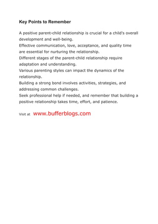 Importance of Building Parents Child Relationships .pdf