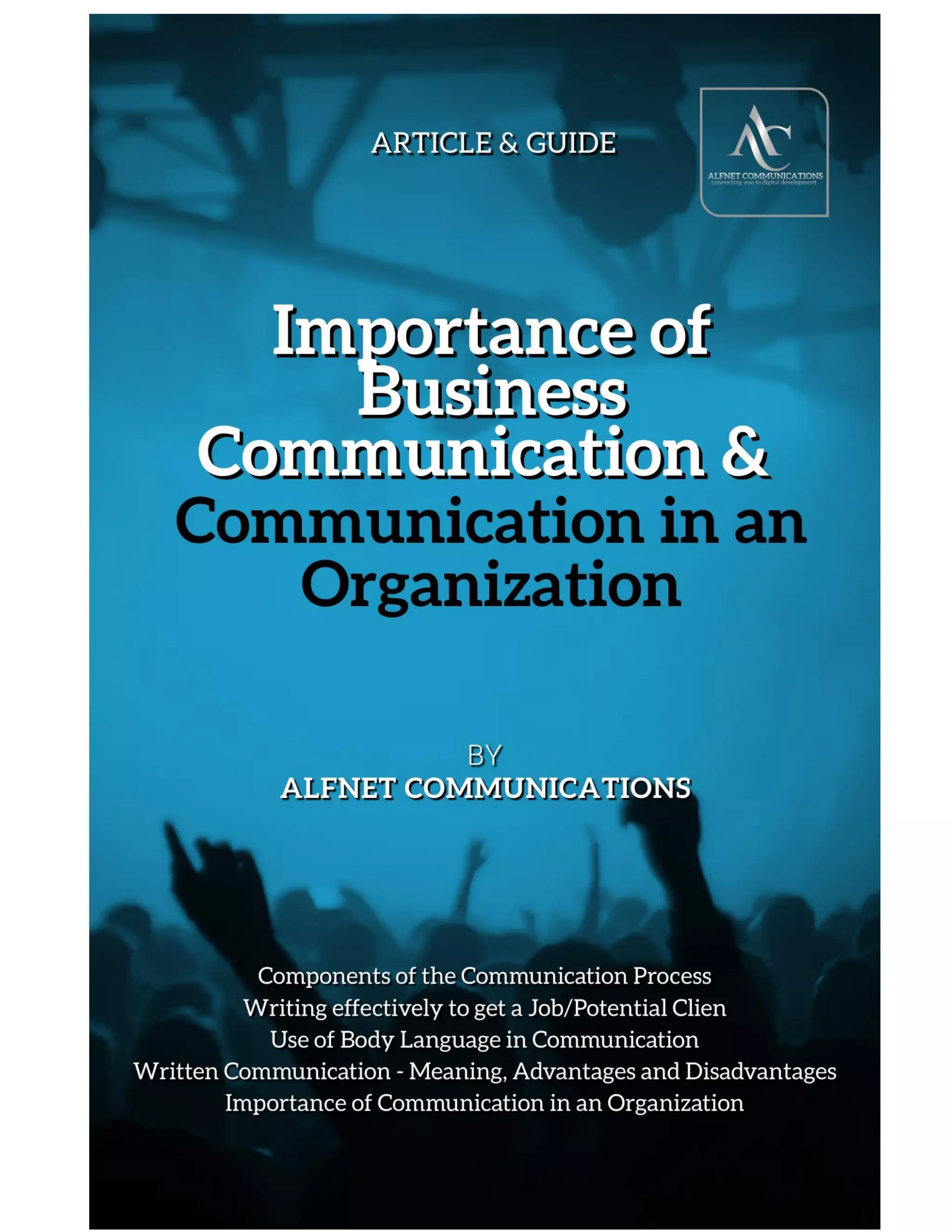 Importance of Business Communication & Communication in an Organization ...