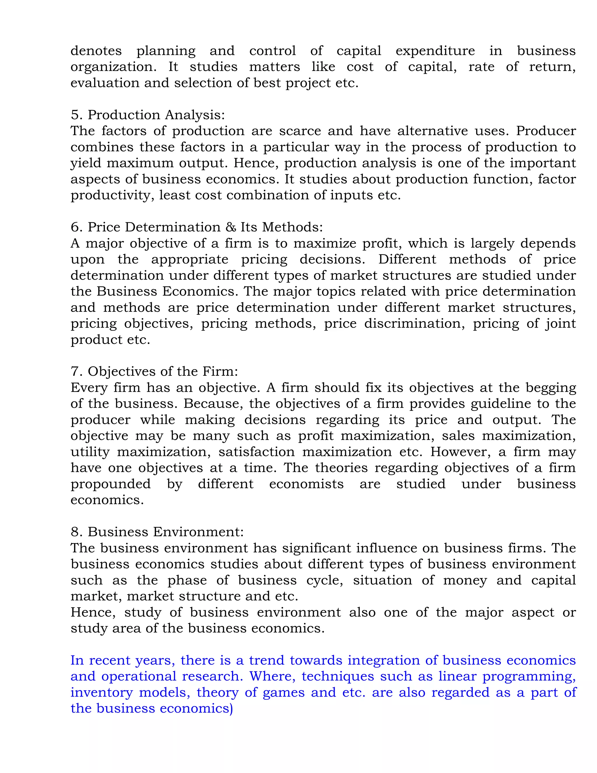 Importance of business economics | PDF