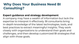 Importance of Business Intelligence Consulting for Data-Driven Success ...
