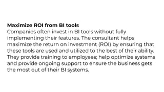 Importance Of Business Intelligence Consulting For Data Driven Success