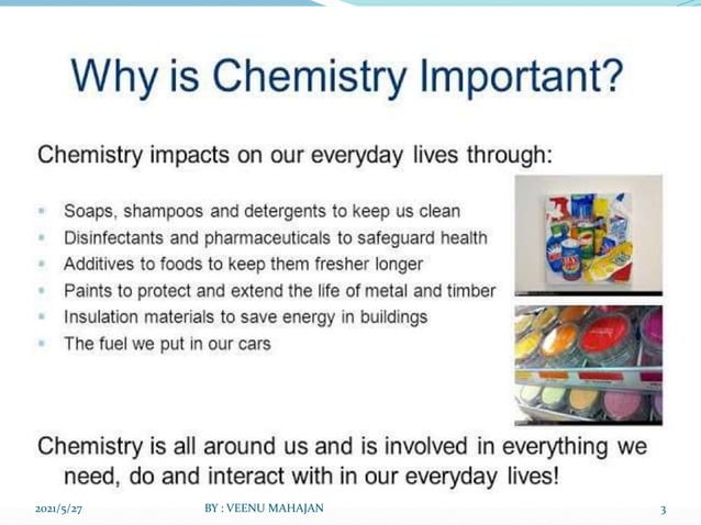 Importance of chemistry chm 11 | PPTX