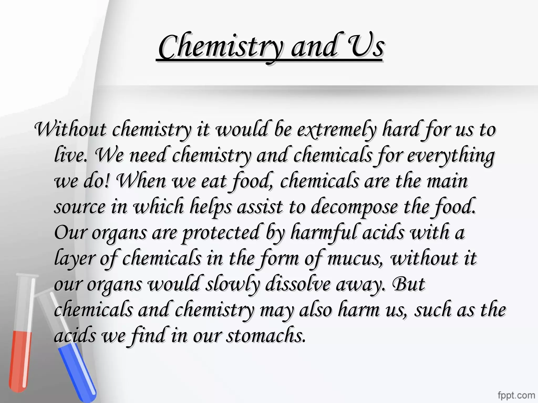 Importance of chemistry in daily life | PPT