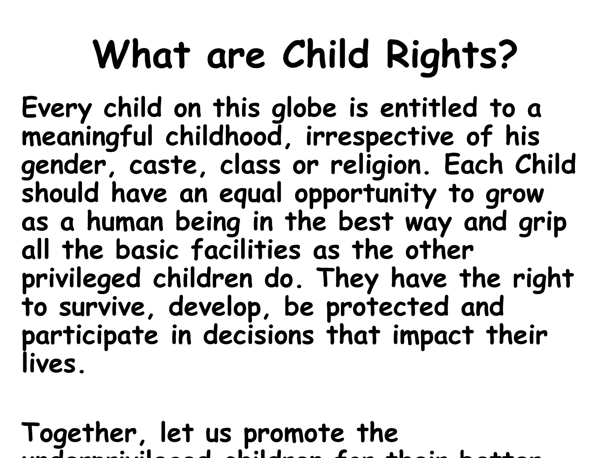 Importance of Child Rights | PPTX