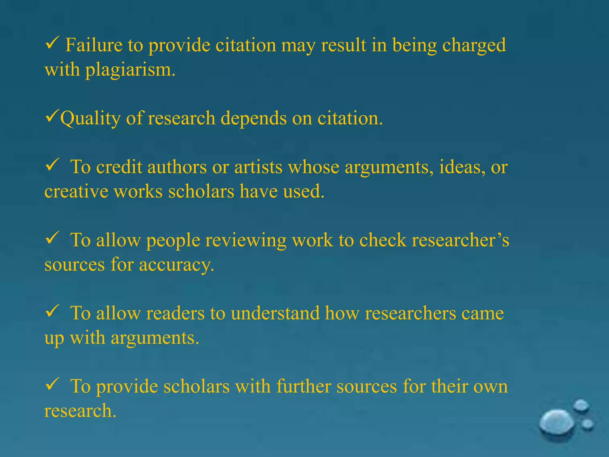 The importance of citation | PPTX