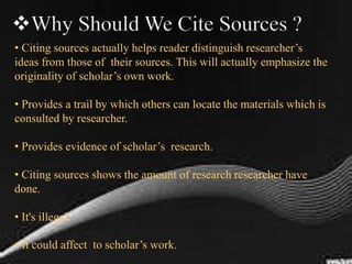 The importance of citation | PPTX