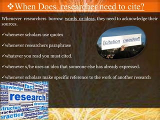 The importance of citation | PPTX
