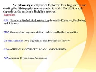 The importance of citation | PPTX