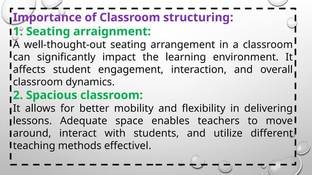 Importance of Classroom routine and Structuring.pptx | Homework and Study | Education