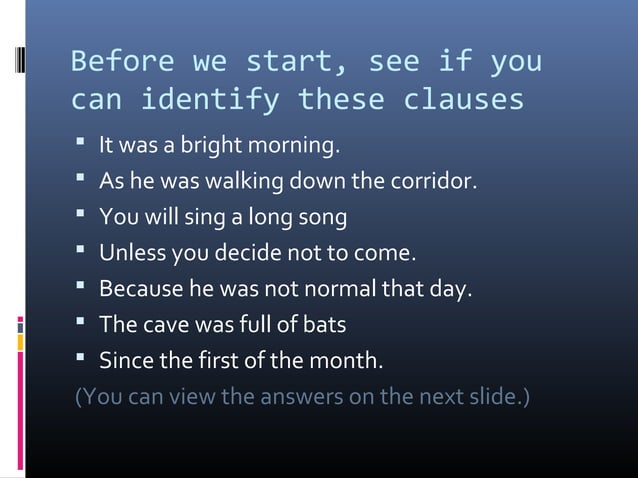 Importance of clause | PPT