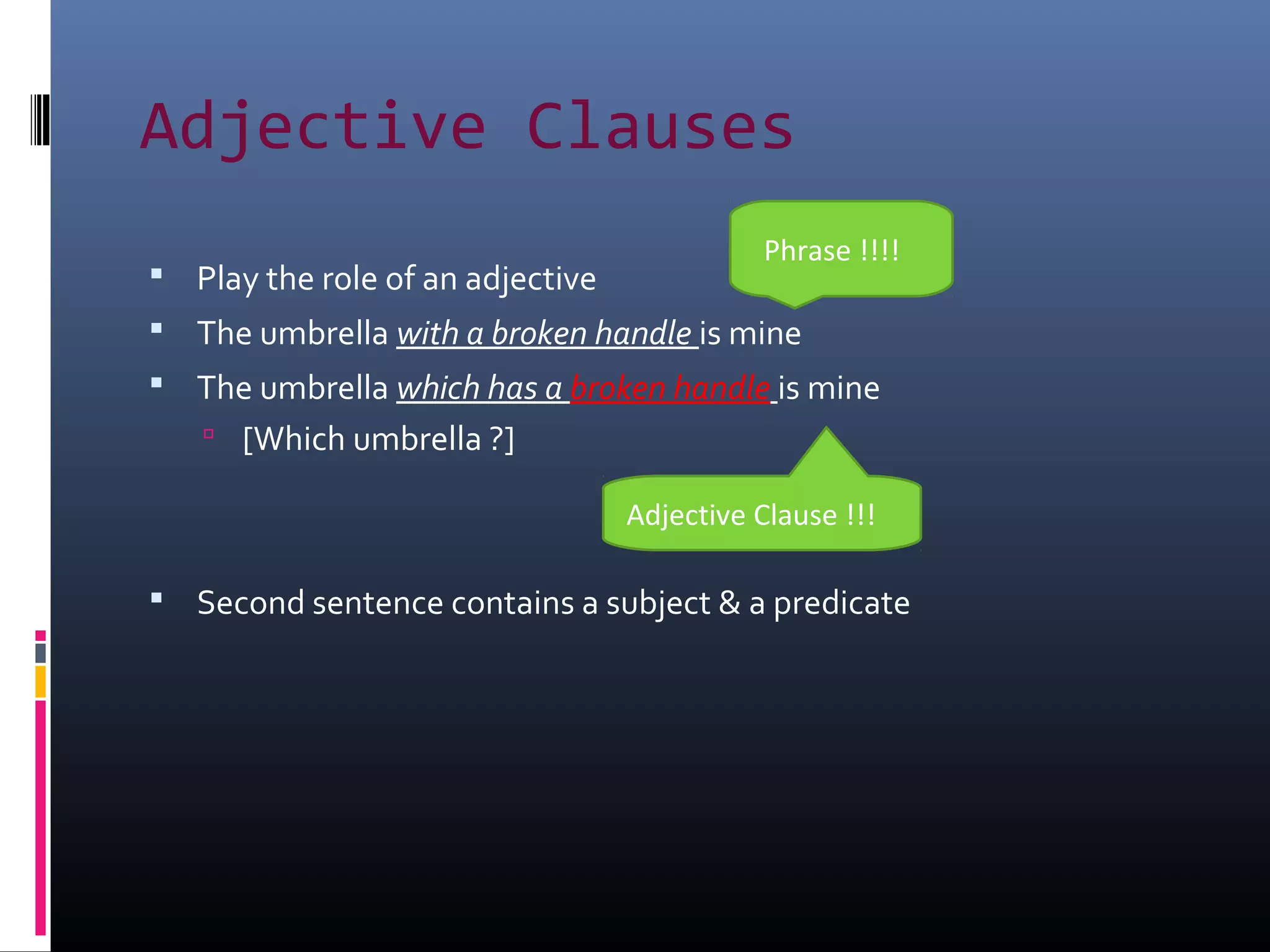 Importance of clause | PPT