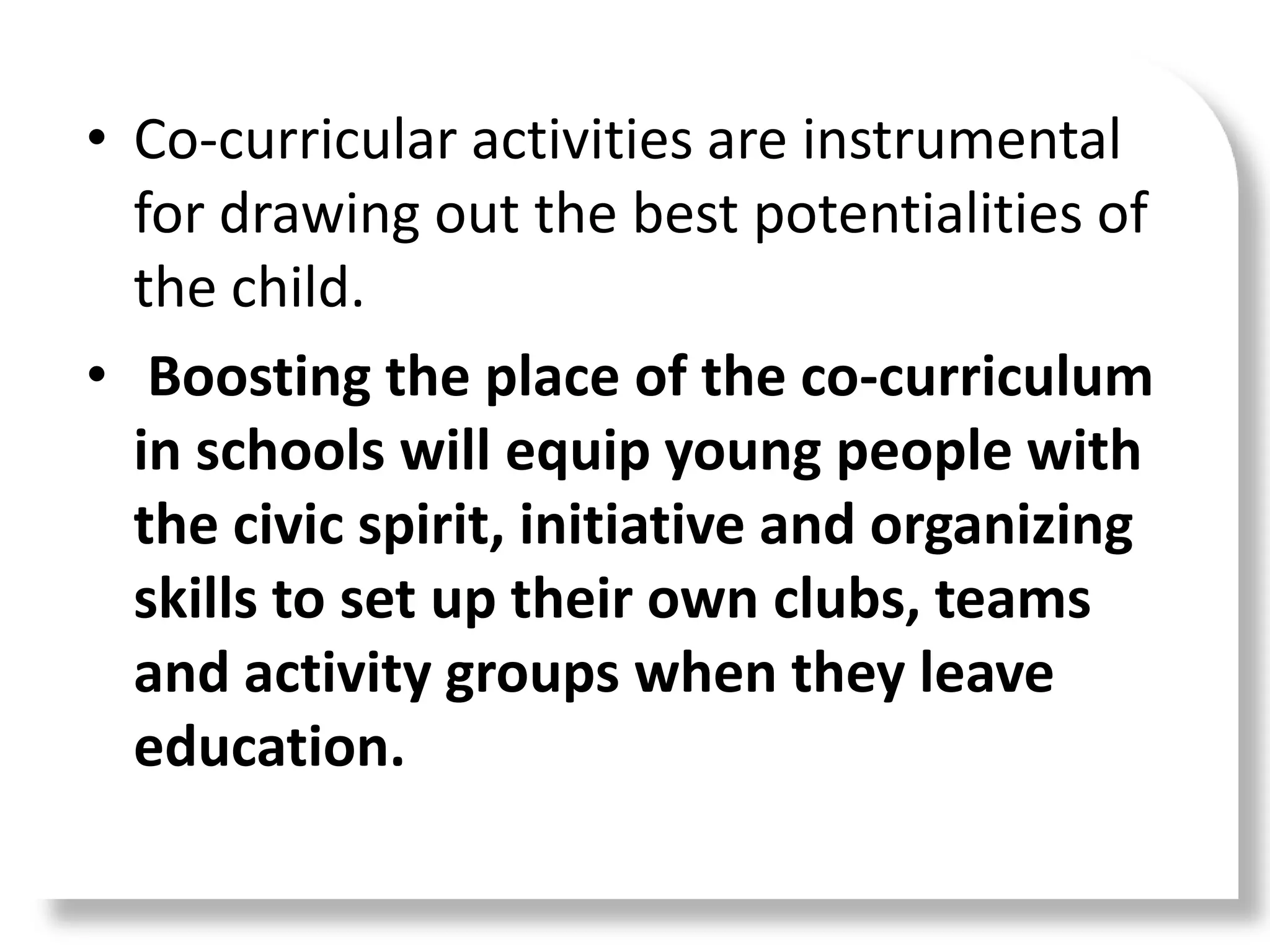 CO CURRICULAR ACTIVITIES | PPTX