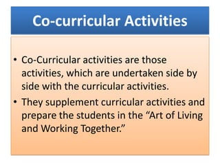 CO CURRICULAR ACTIVITIES | PPTX