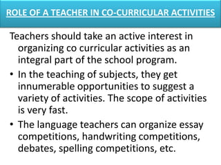 CO CURRICULAR ACTIVITIES | PPTX