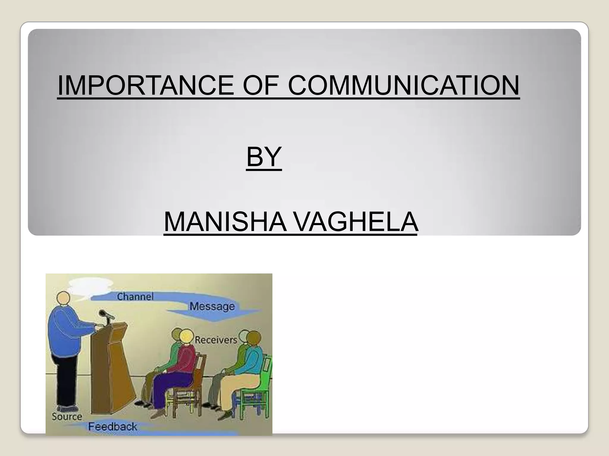 Importance of communication | PPSX