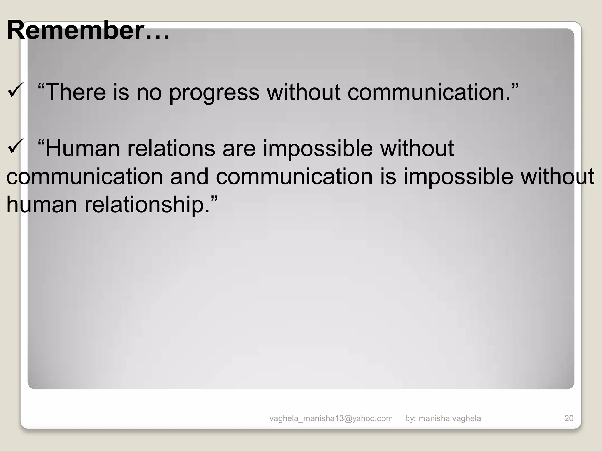 Importance of communication | PPSX