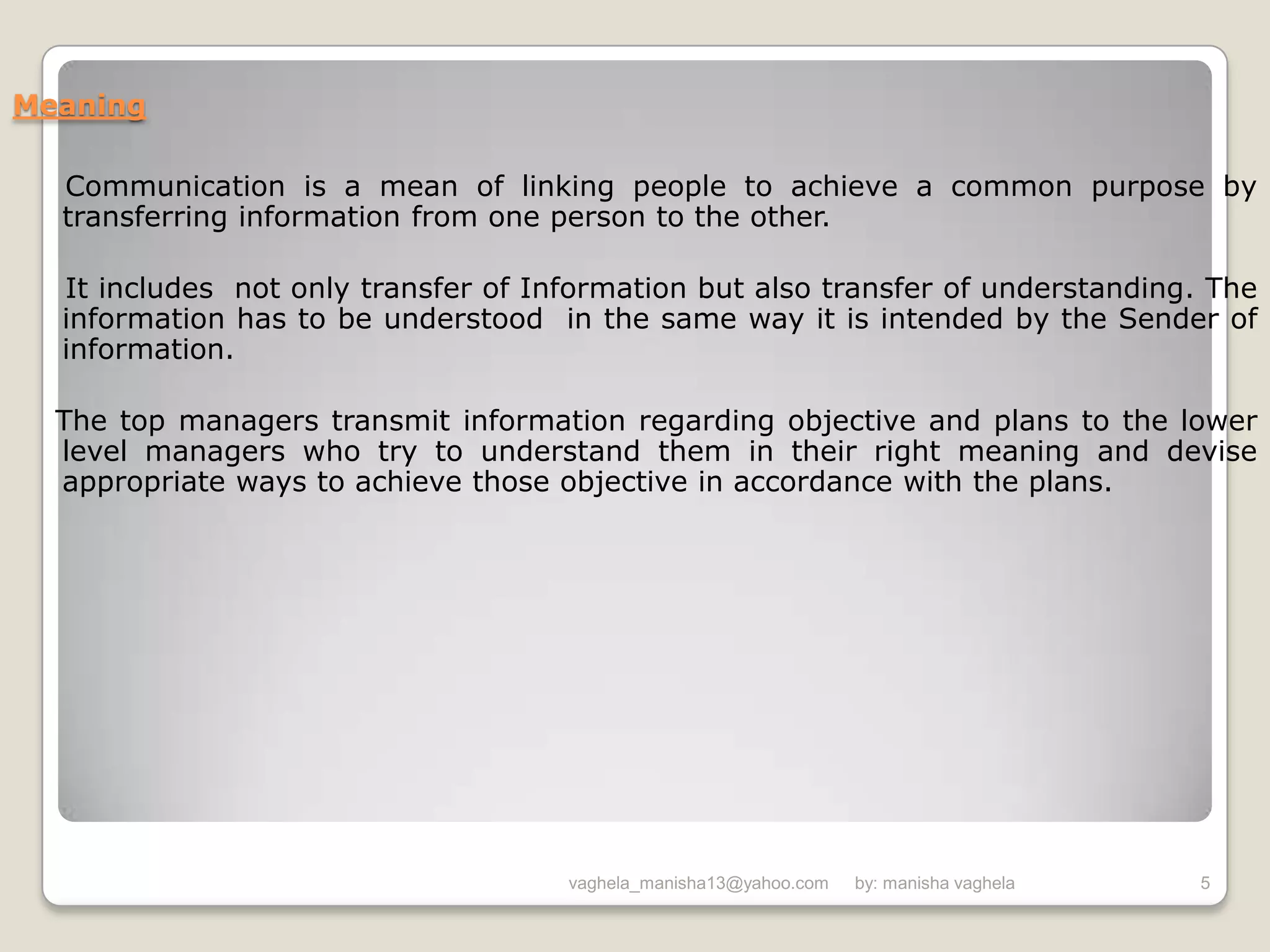 Importance of communication | PPSX