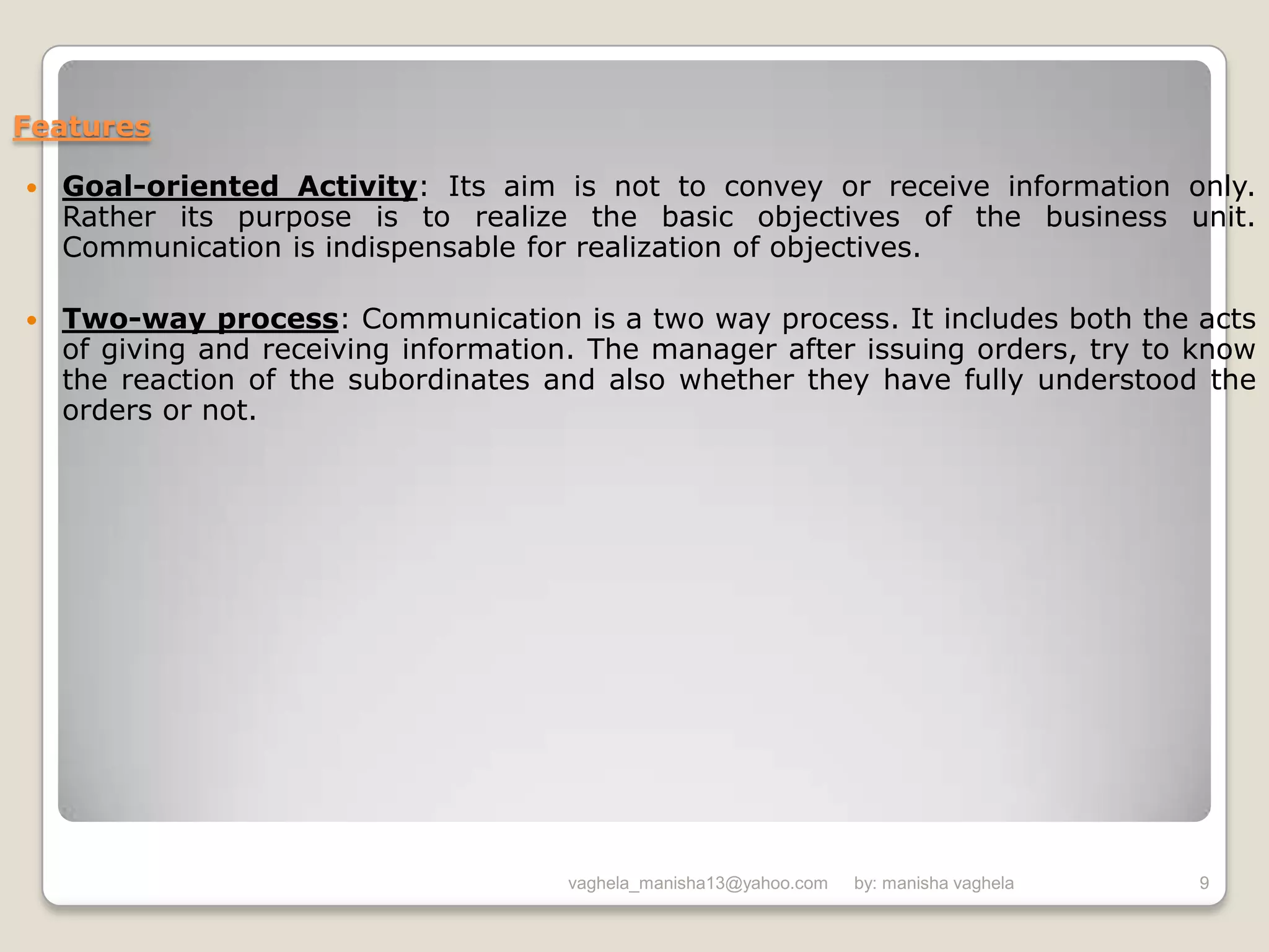 Importance of communication | PPSX