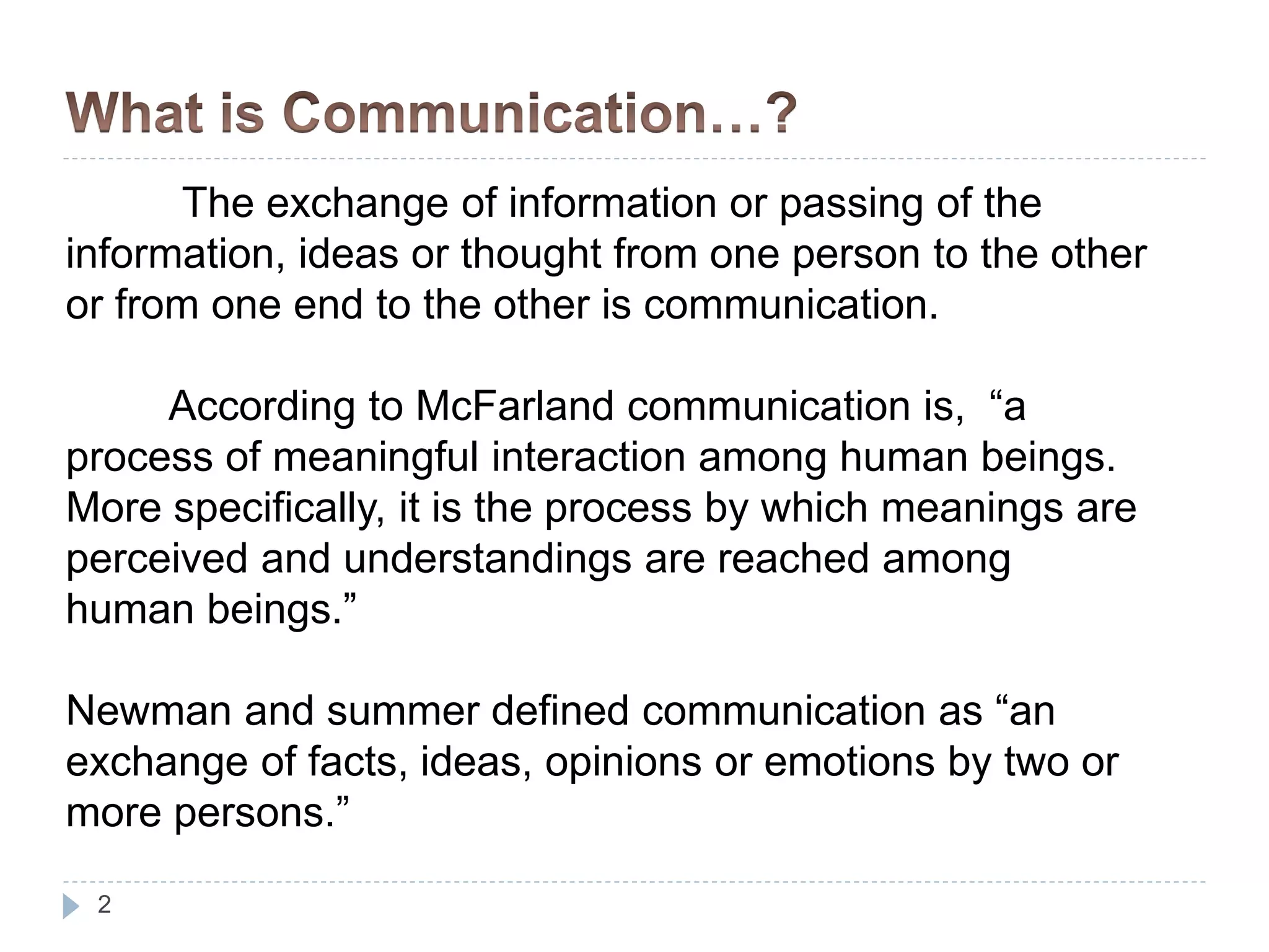 Importance of Communication | PPTX