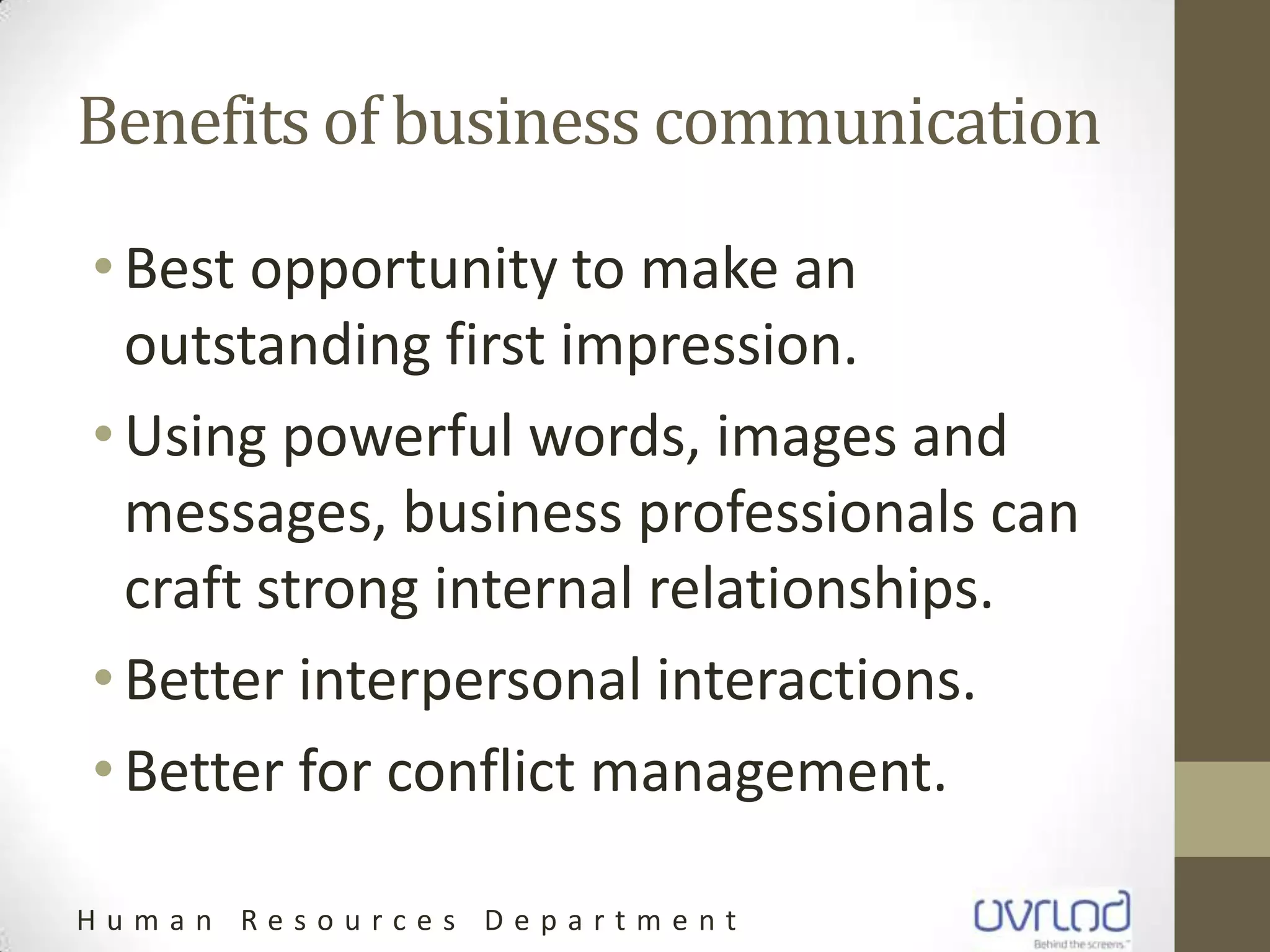 Importance of communication in business | PPTX