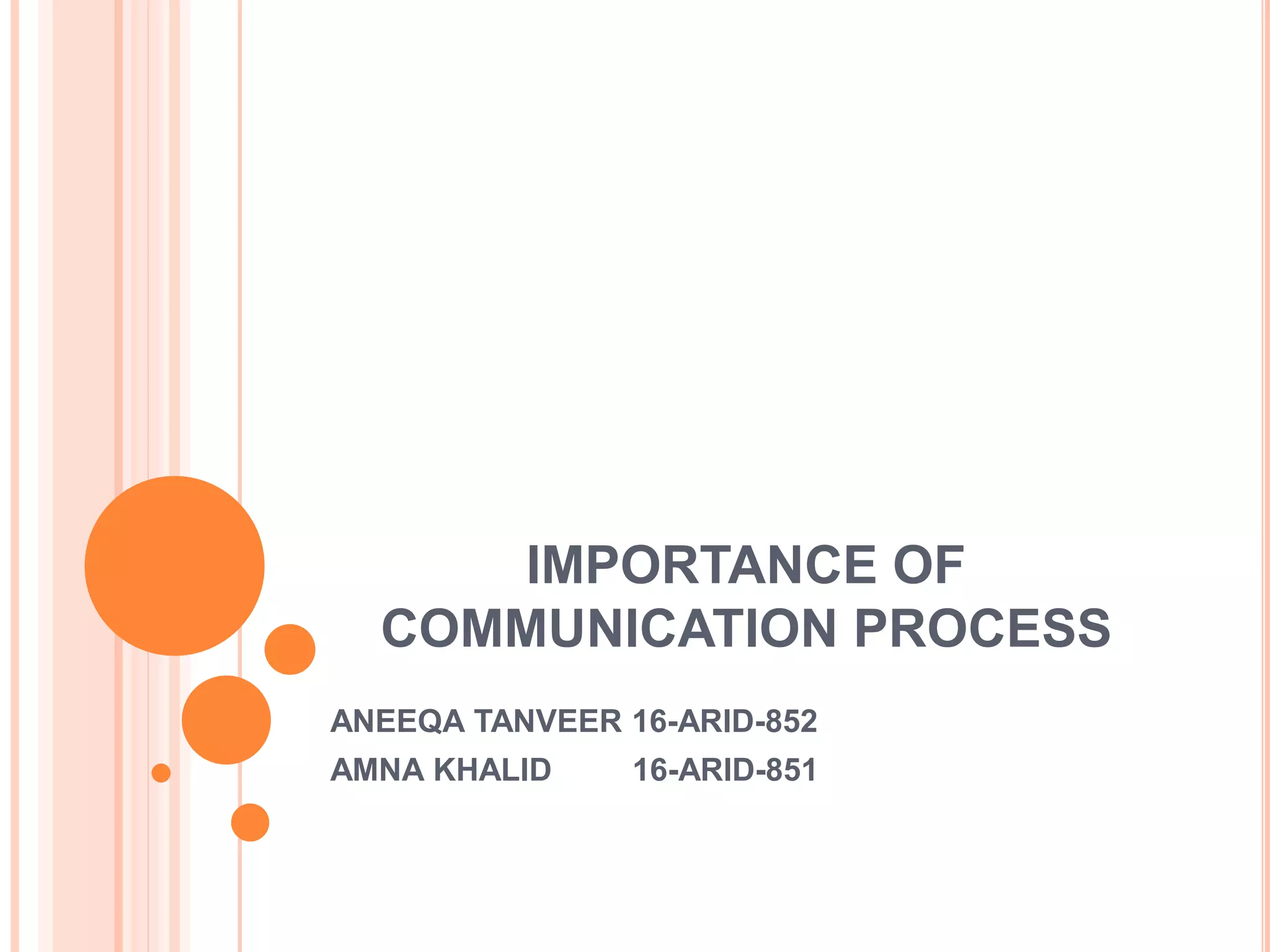 Importance of communication process | PPT