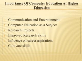Importance of computer in schools.pptx | Secondary Education | Education