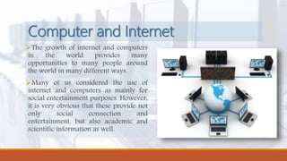 Importance of computer and internet | PPTX
