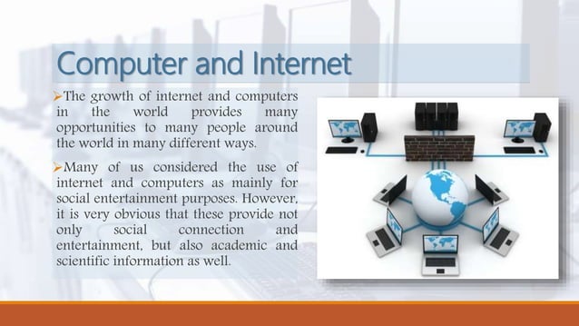 Importance of computer and internet | PPTX | Internet | Computing