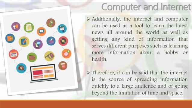 Importance of computer and internet | PPTX | Internet | Computing