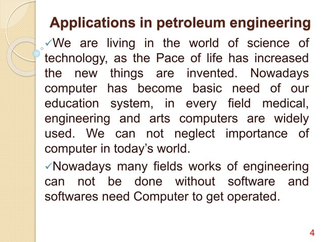 Importance of Computer In Petroleum Engineering | PPTX