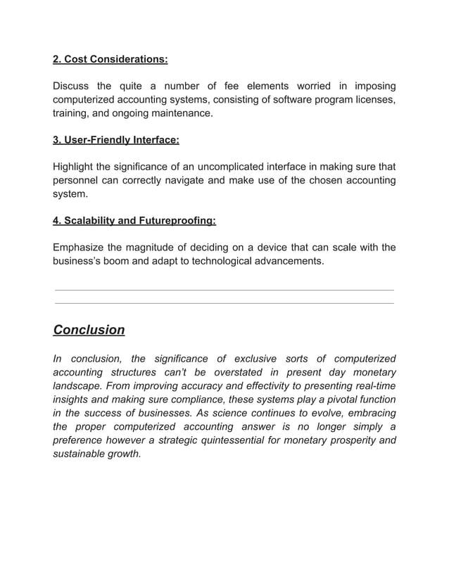 Importance of Computerized Accounting.pdf | Databases | Computer Software and Applications