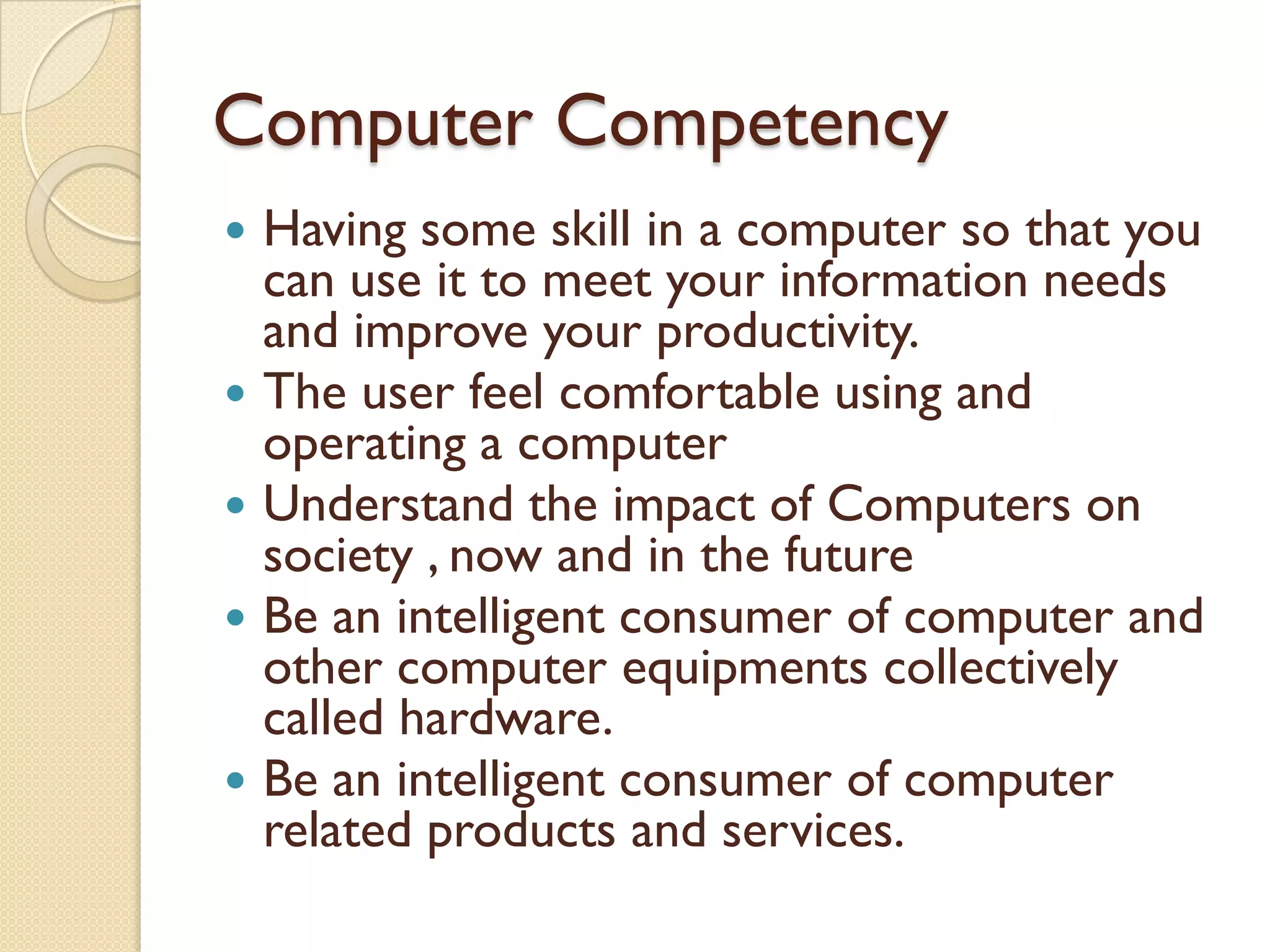 Importance of computer literacy | PPTX