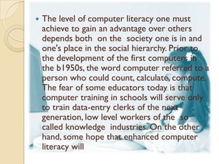 Importance of computer literacy | PPTX
